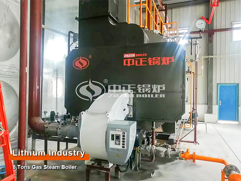 8 Tons Gas Steam Boiler for Lithium Energy Project - Horizontal Gas Boiler