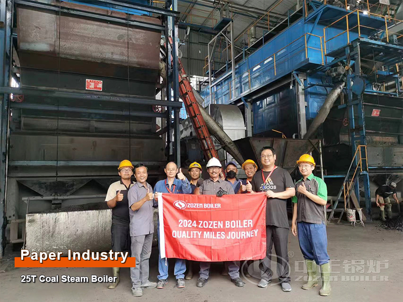 Indonesia Paper Mill 25 TPH Coal Fired Steam Boilers - Horizontal Gas ...