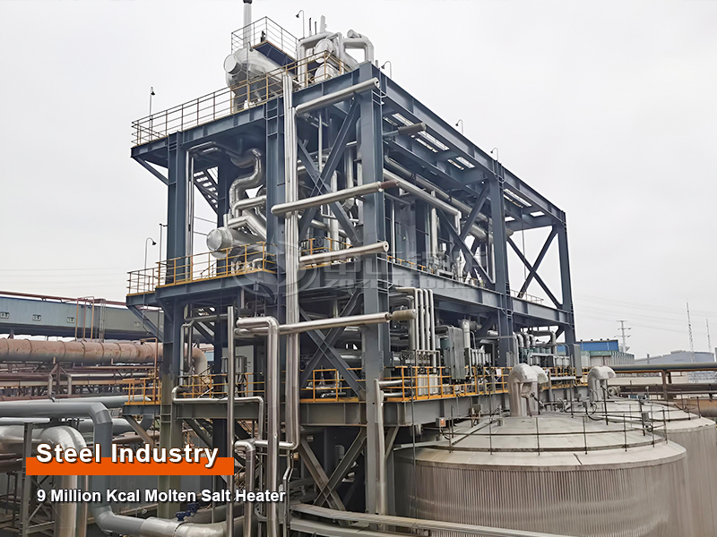 Steel Industry 9 Million Kcal Molten Salt Heater - Horizontal Gas Boiler