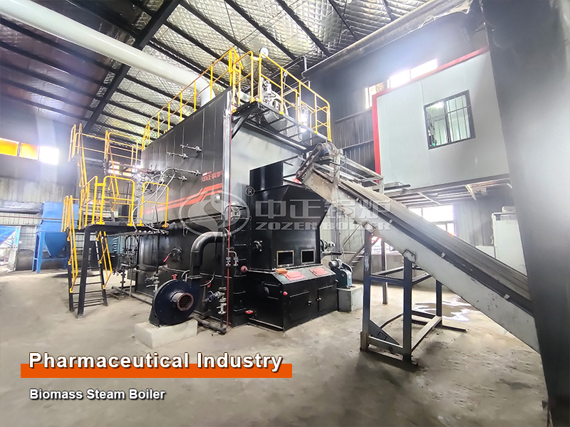 Pharmaceutical Industry 3.5 Tons Biomass Steam Boiler - Horizontal Gas ...